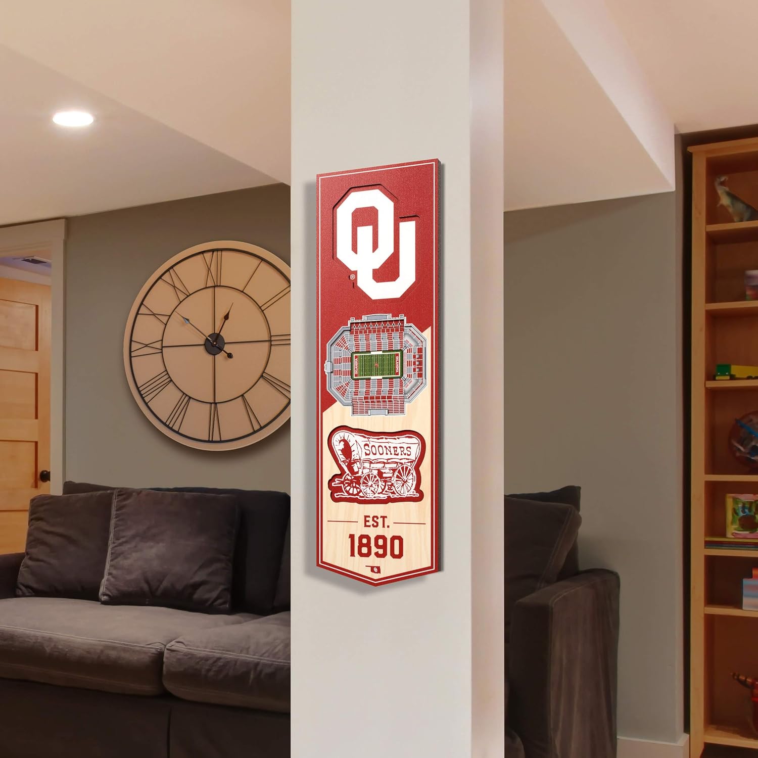 YouTheFan NCAA Oklahoma Sooners 3D Stadium 6×19 Banner – The Gaylord ...