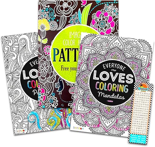 Amazon.com: Advanced Adult Coloring Book Set - Pack of 3 Premium ...