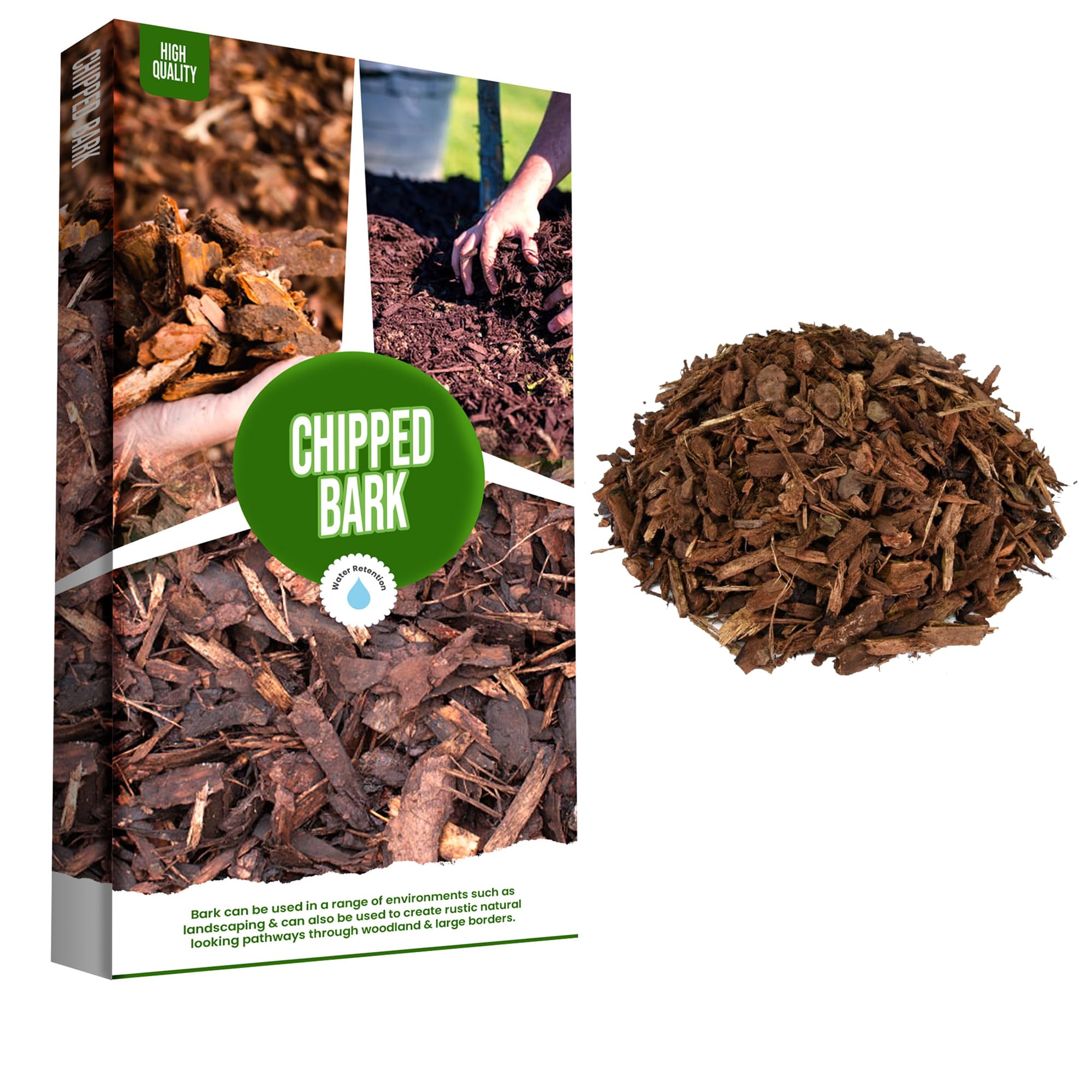 60 Litre Multi-Functional Decorative Wood Chipped Bark For Gardens ...