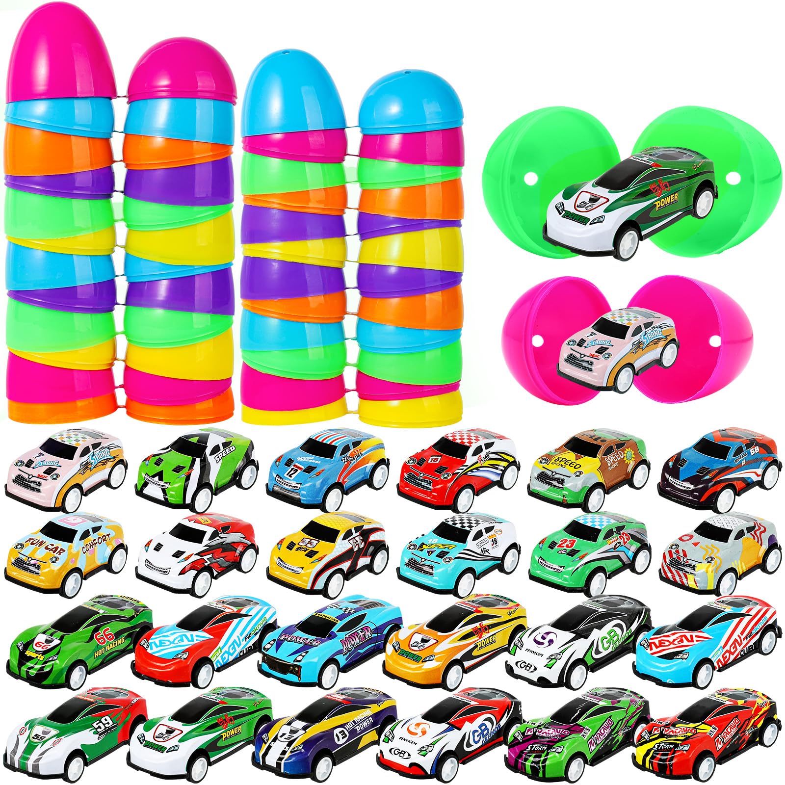 YANGTE 24 Pack Prefilled Easter Eggs with Toys Inside, Filled Easter ...