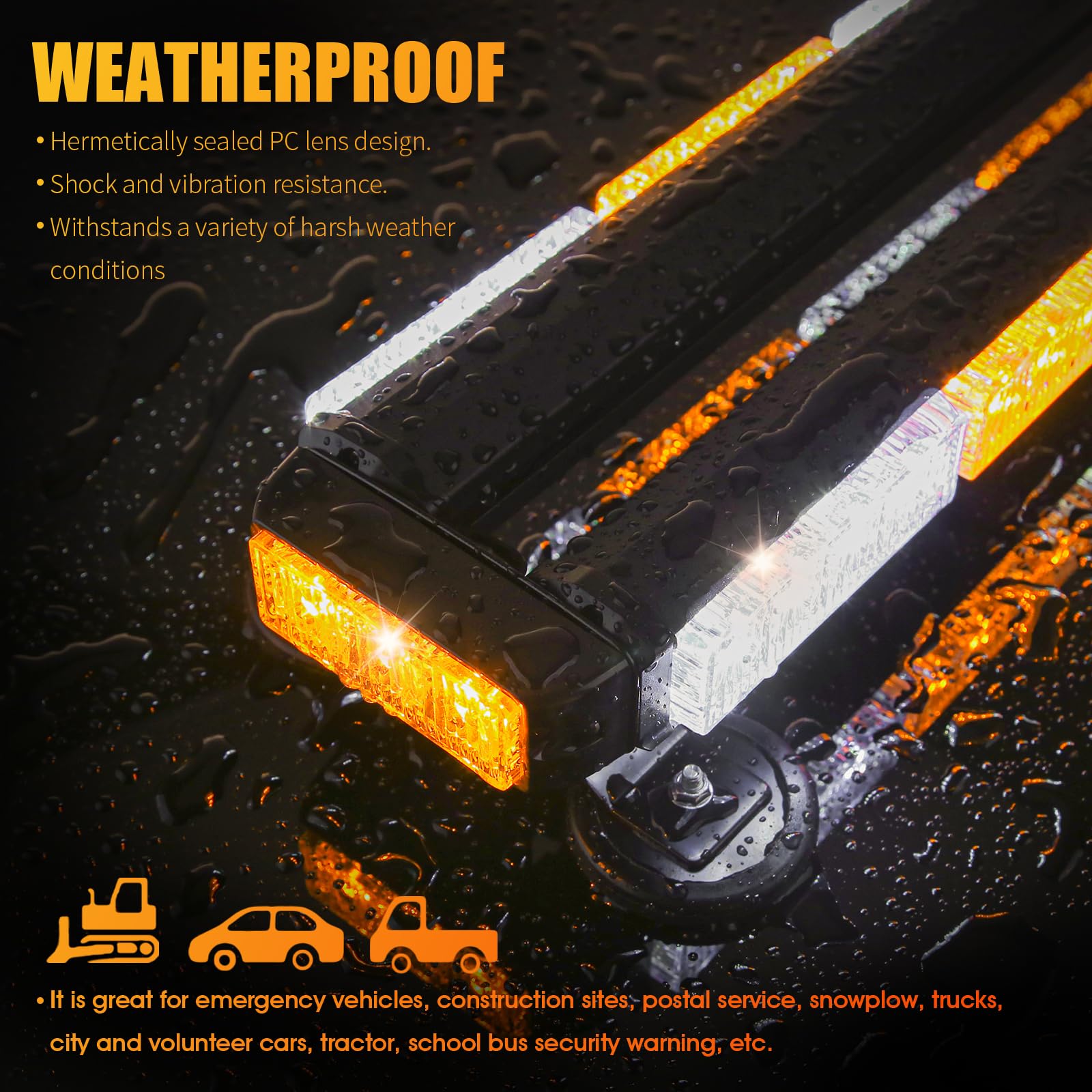 Snapklik.com : BooYu 28.5" 54LED Rooftop Emergency Strobe Lights Safety ...