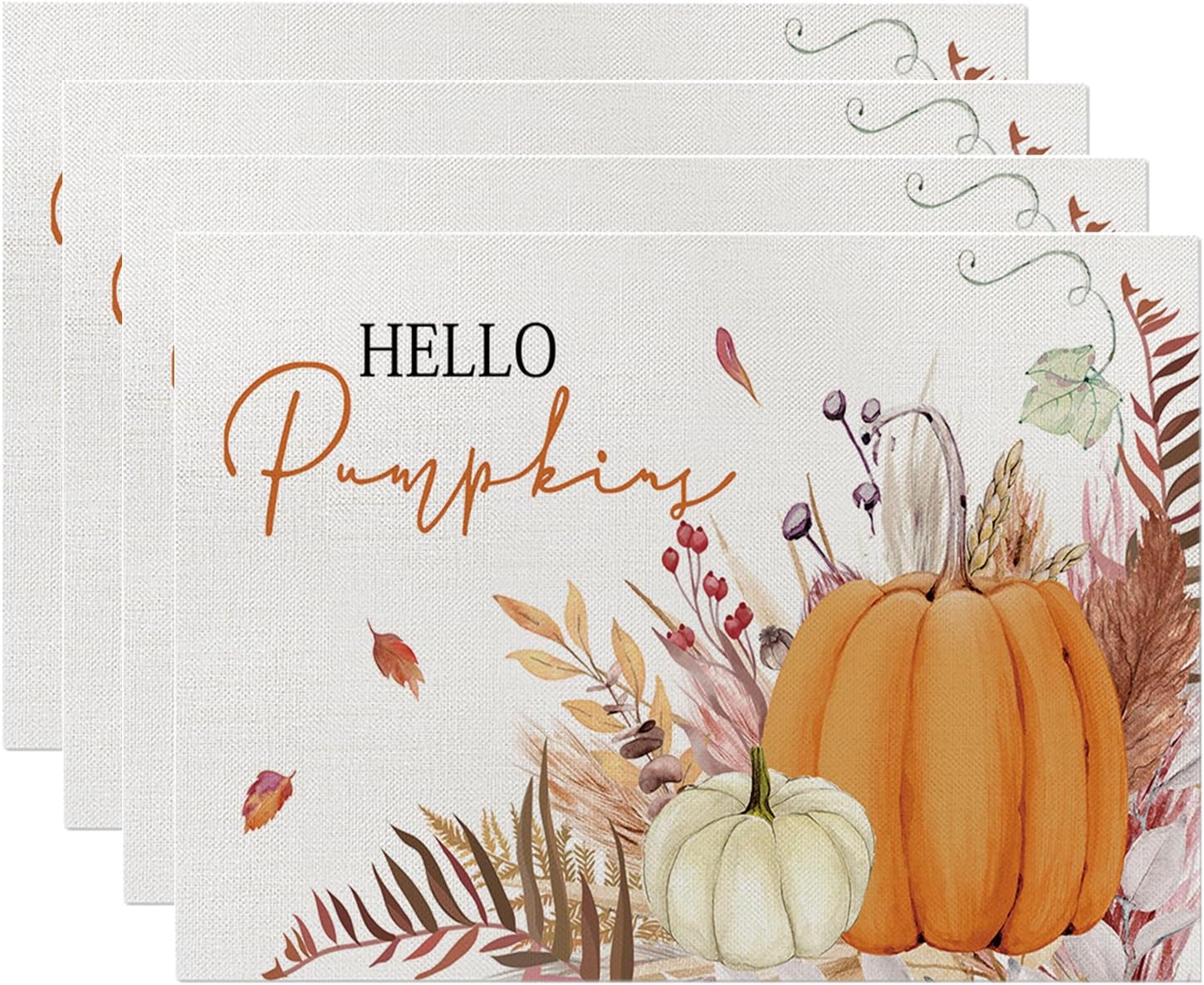 Amazon.com: Heirloom Haven Fall Placemats 12x18 Inch Set of 4 ...