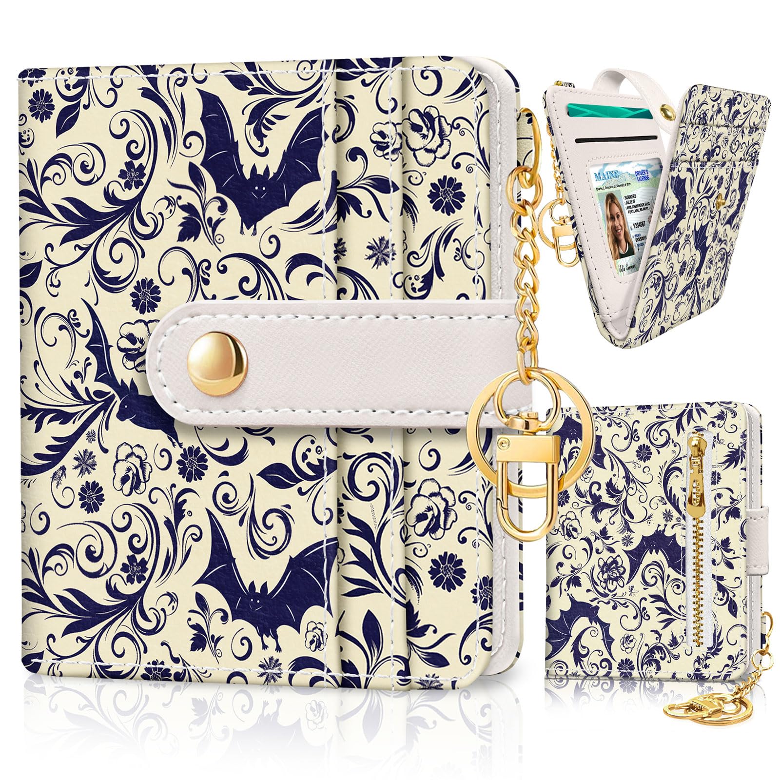 Amazon.com: Jogjam Goth Bat Rfid Ladies Wallet, Small Slim Thin Compact ...