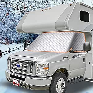 Amazon.com: NEVERLAND RV Windshield Cover for Class C Ford 1997-2023 ...