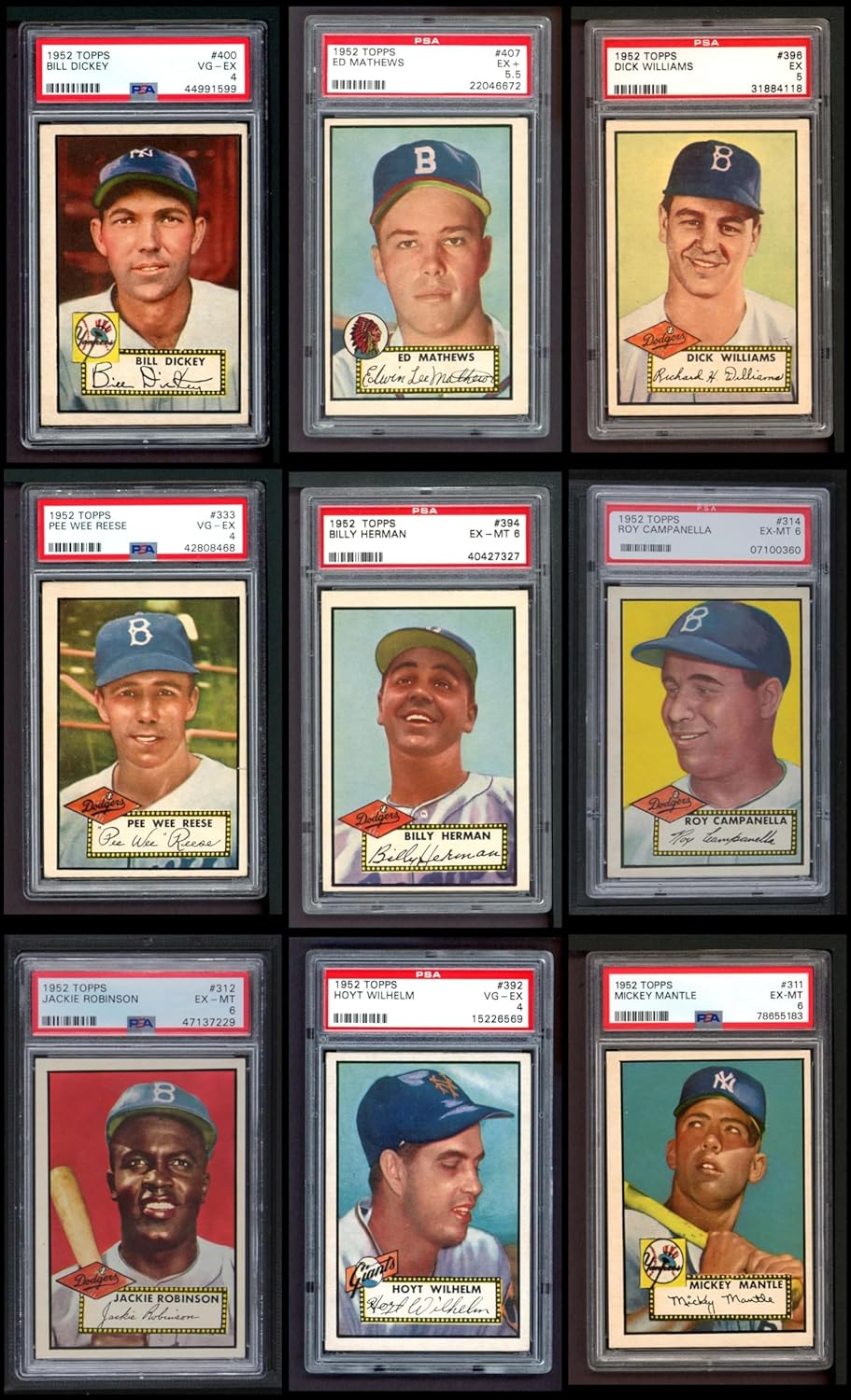 Amazon.com: 1952 Topps Baseball High Number Complete Set (Baseball Set ...