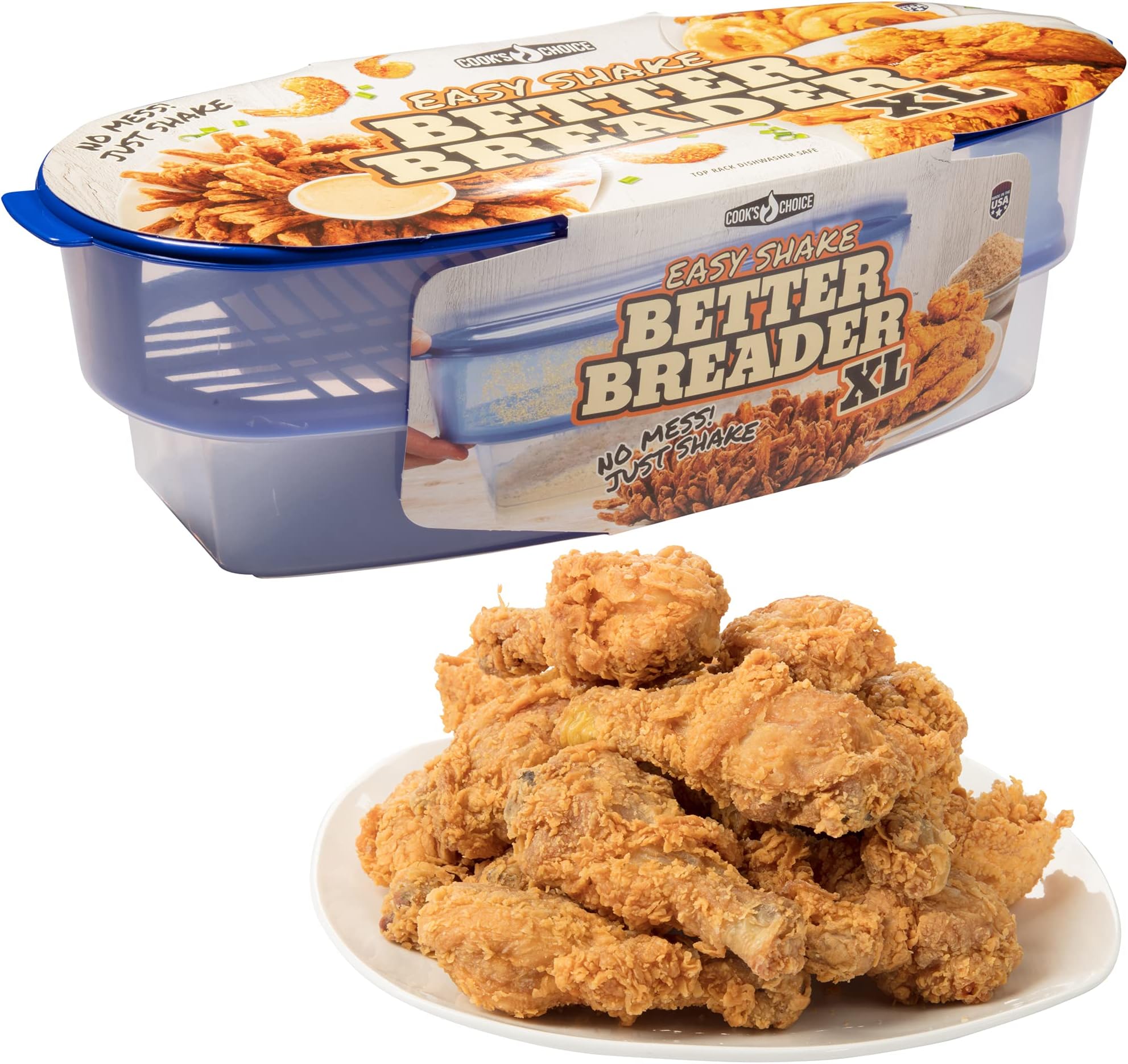 Amazon.com: Cook's Choice XL Original Better Breader Batter Bowl- All ...