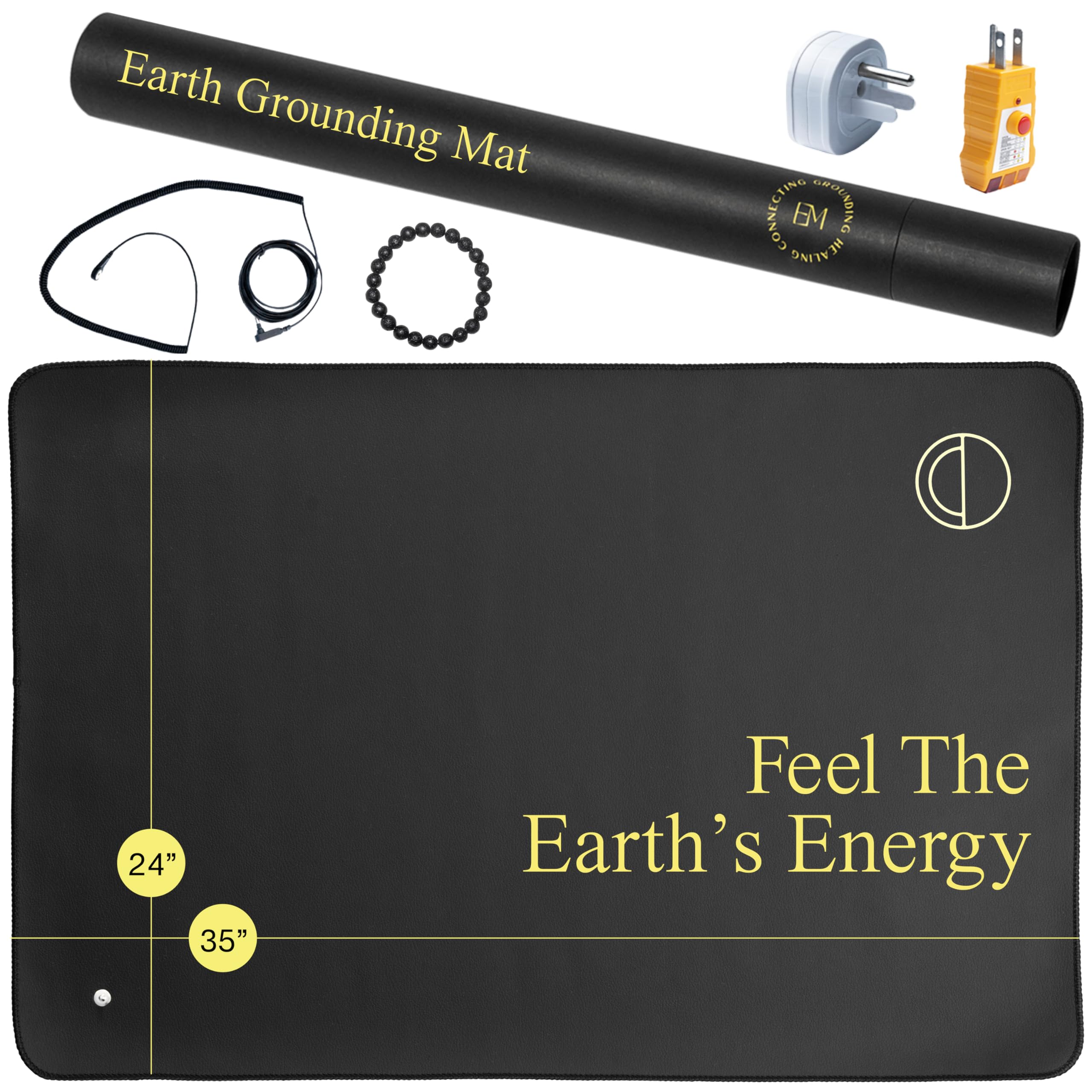 Buy 24 x 35in Earth Grounding Mat Kit for Full Body Energy & Support ...