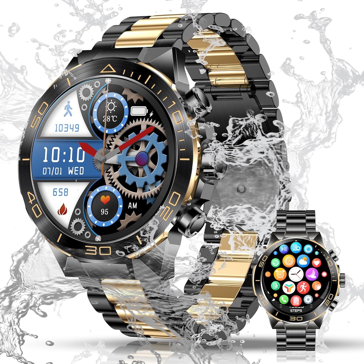 Smart Watch for Men, 1.43 Inch Mens Smart Watch with Bluetooth Answer ...