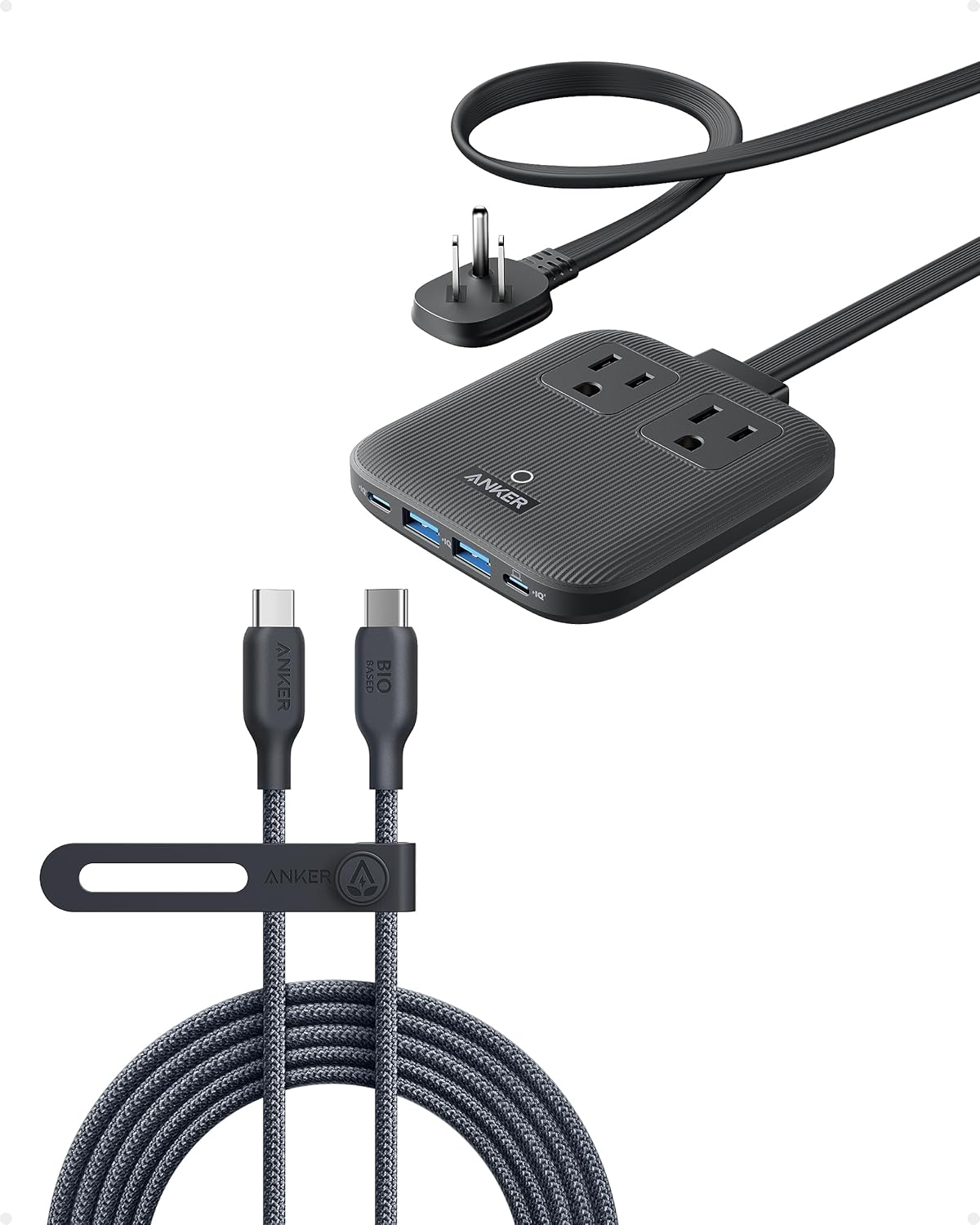 Amazon.com: Anker USB C to USB C Cable (240W,10ft), Bio-Braided USB C ...