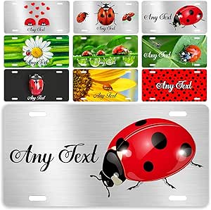Amazon.com: Custom Ladybugs License Plate Personalized License Plate ...