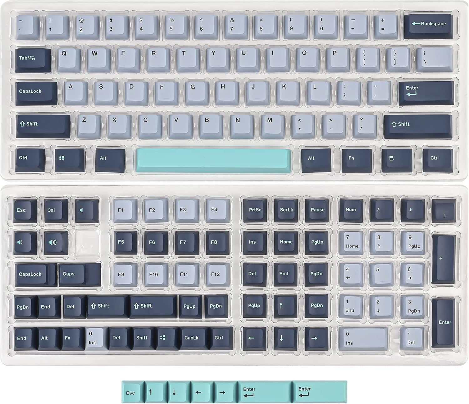 Amazon.com: Hammerhai PBT Custom Keycaps, 135 Keys OEM Profile Double ...