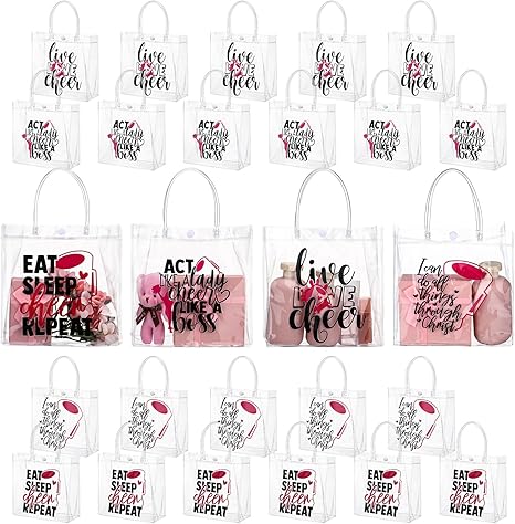 Amazon.com: Kacctyen 24 Pcs Christmas Pink Cheerleading Goodie Bags ...