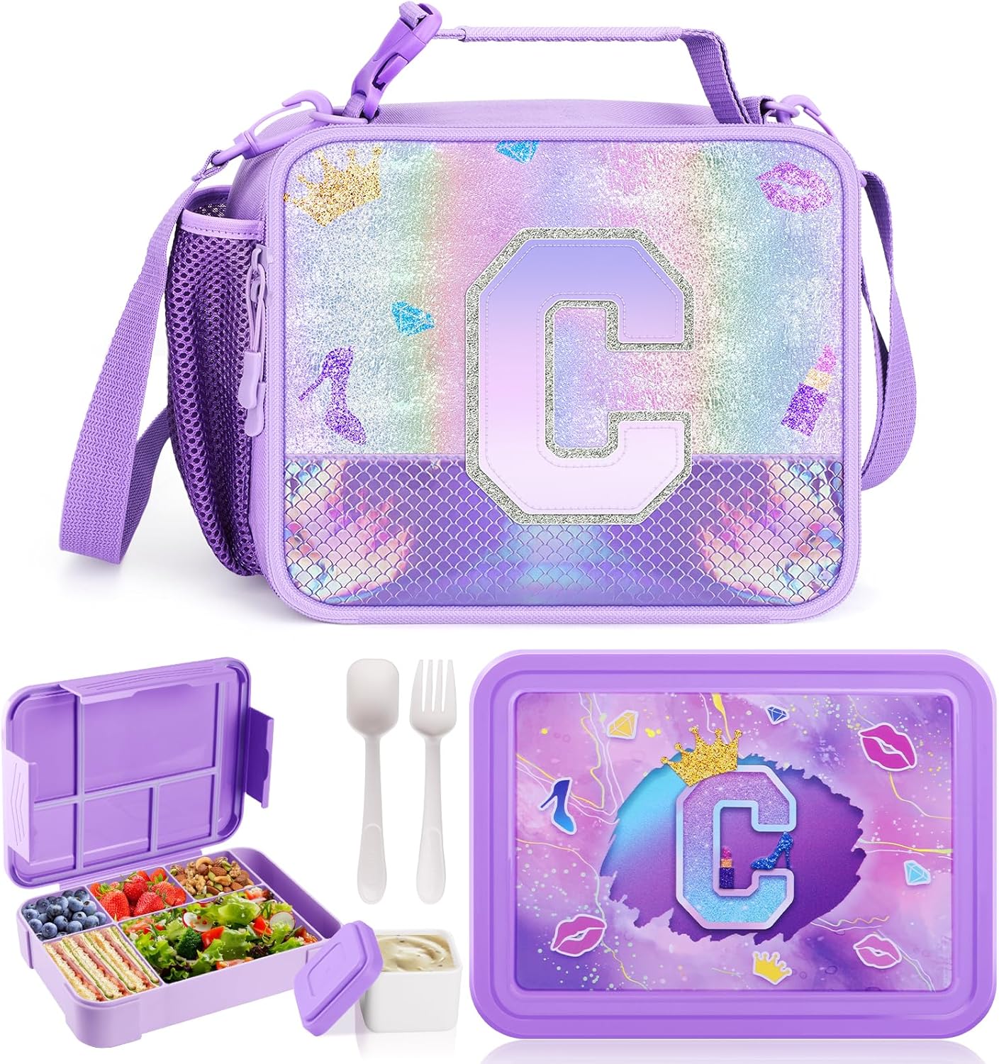 Amazon.com: JYPS Bento Box for Kids with Leak-proof Insulated Lunch Bag ...