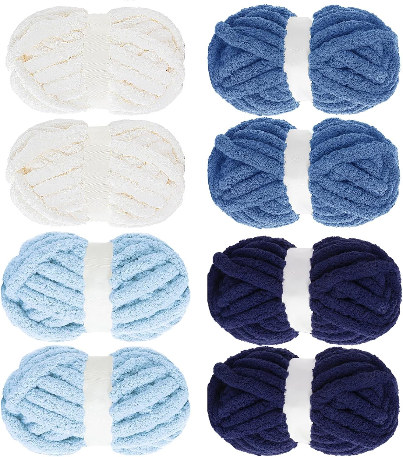 Amazon.com: MABOZOO Assorted Chunky Yarn for Crocheting 8 Pack,Fluffy ...