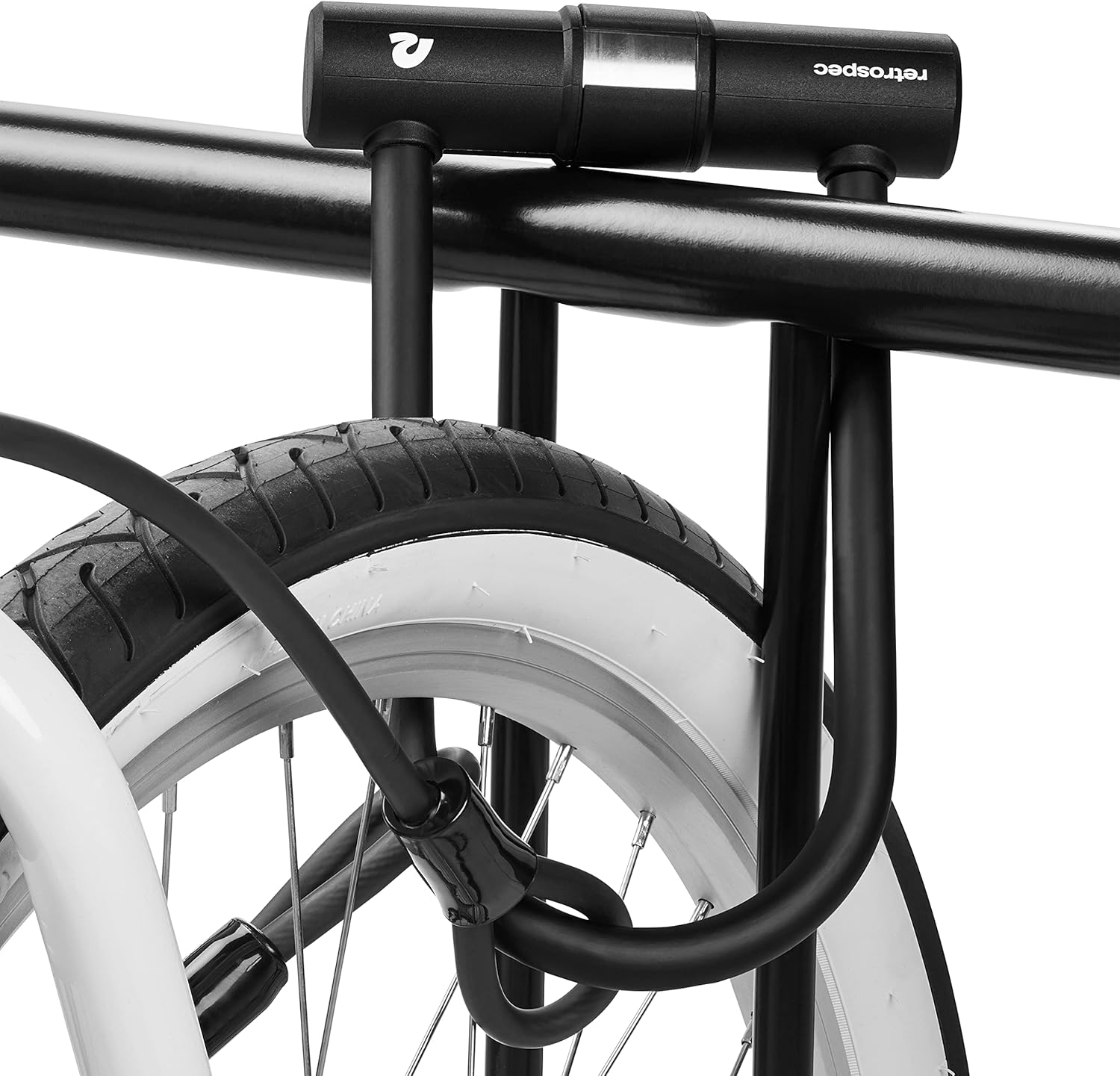 Retrospec Lookout U-Lock Bike Lock with 4Ft Security Cable, Heavy Duty ...