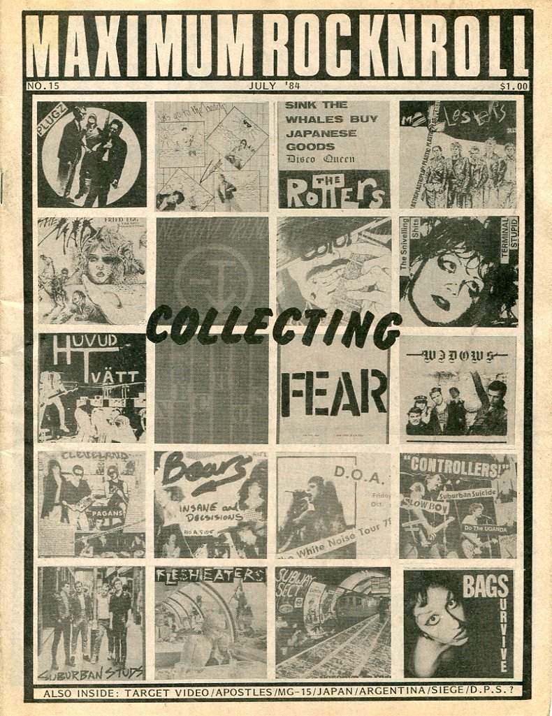 Maximumrocknroll #15, December 1983: Pushead, Mykel Board, Tim Yohannan ...