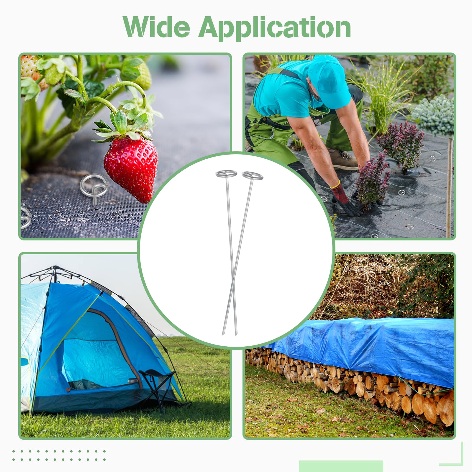 Snapklik.com : 40 PCS Landscape Staples 8 Inch, 8 Gauge Landscape ...