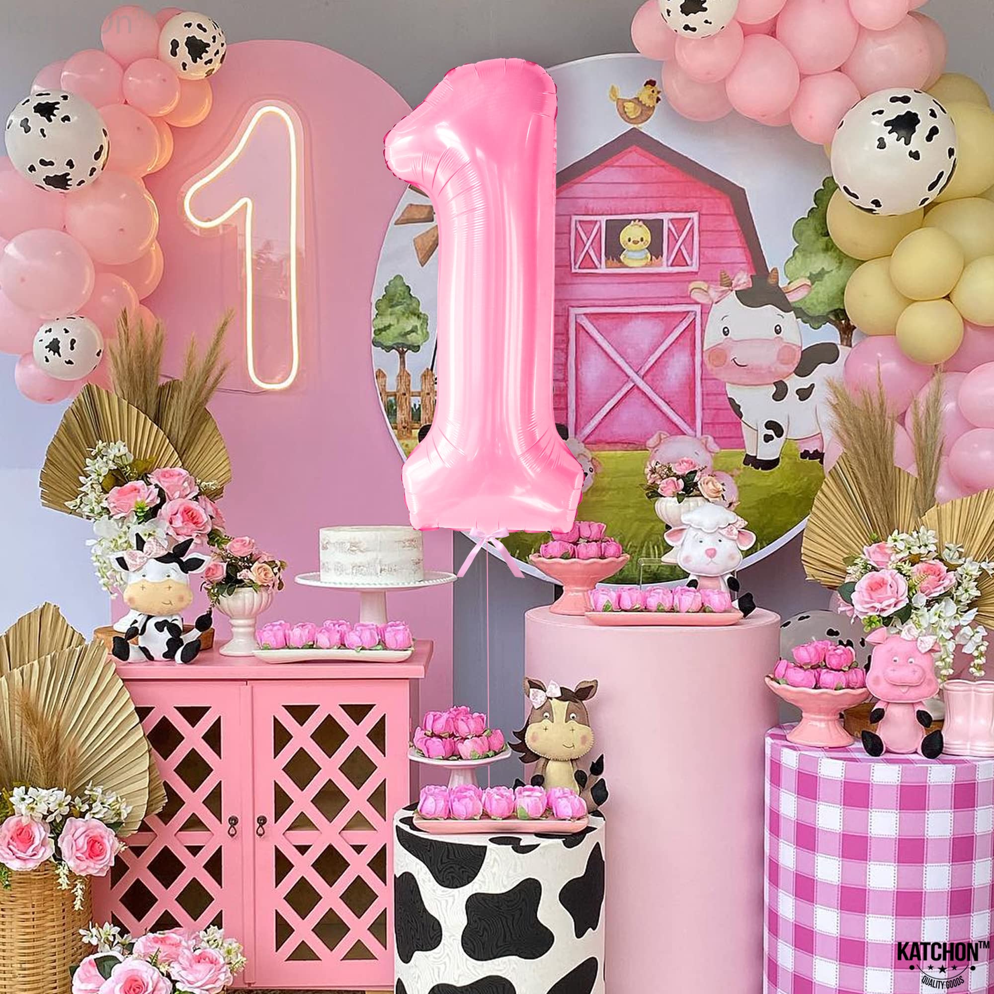 Snapklik.com : Light Pink 1 Balloon Number - 40 Inch Number 1 Balloons ...