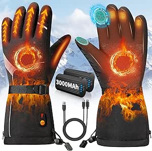 POSUGEAR Beheizbare Handschuhe Herren Damen,Elektrische Beheizte ...