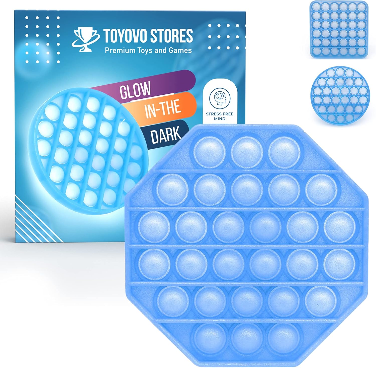 TOYOVO UK | HEXAGON Pop Push it Fidget Toys, Glow-in-the-dark Pop It ...