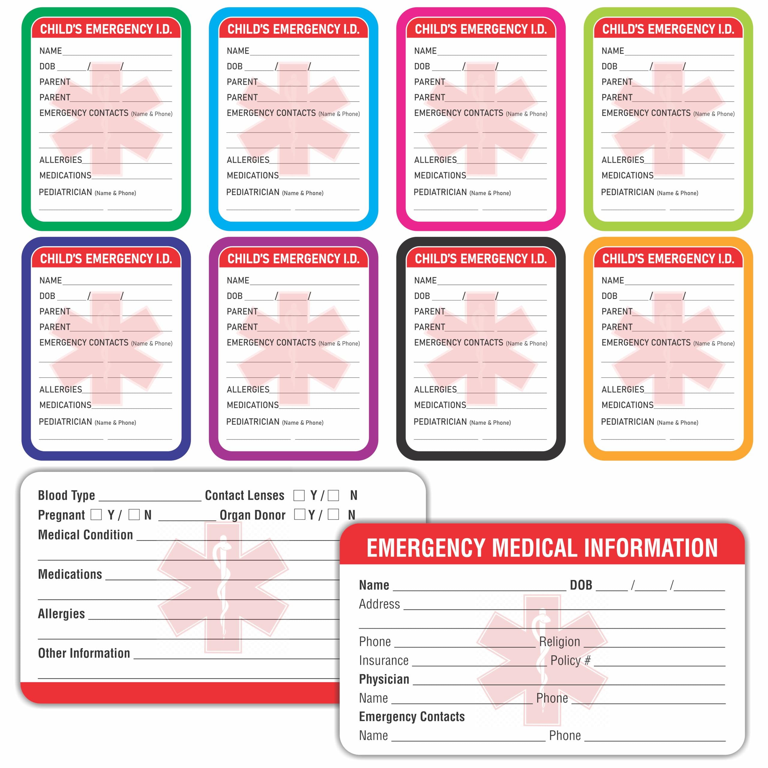 Amazon.com : PARTH IMPEX Emergency Medical Information ID Card and ...
