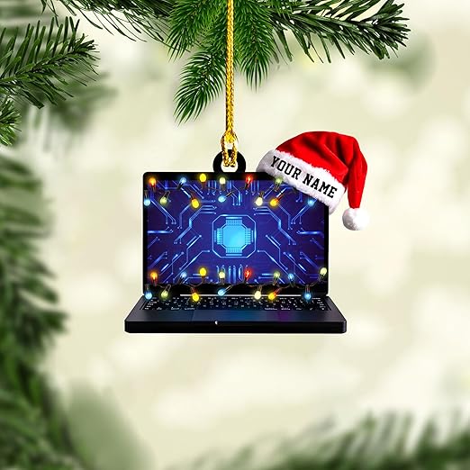 Amazon.com: Personalized Laptop Ornament, Custom 2D Acrylic Computer ...