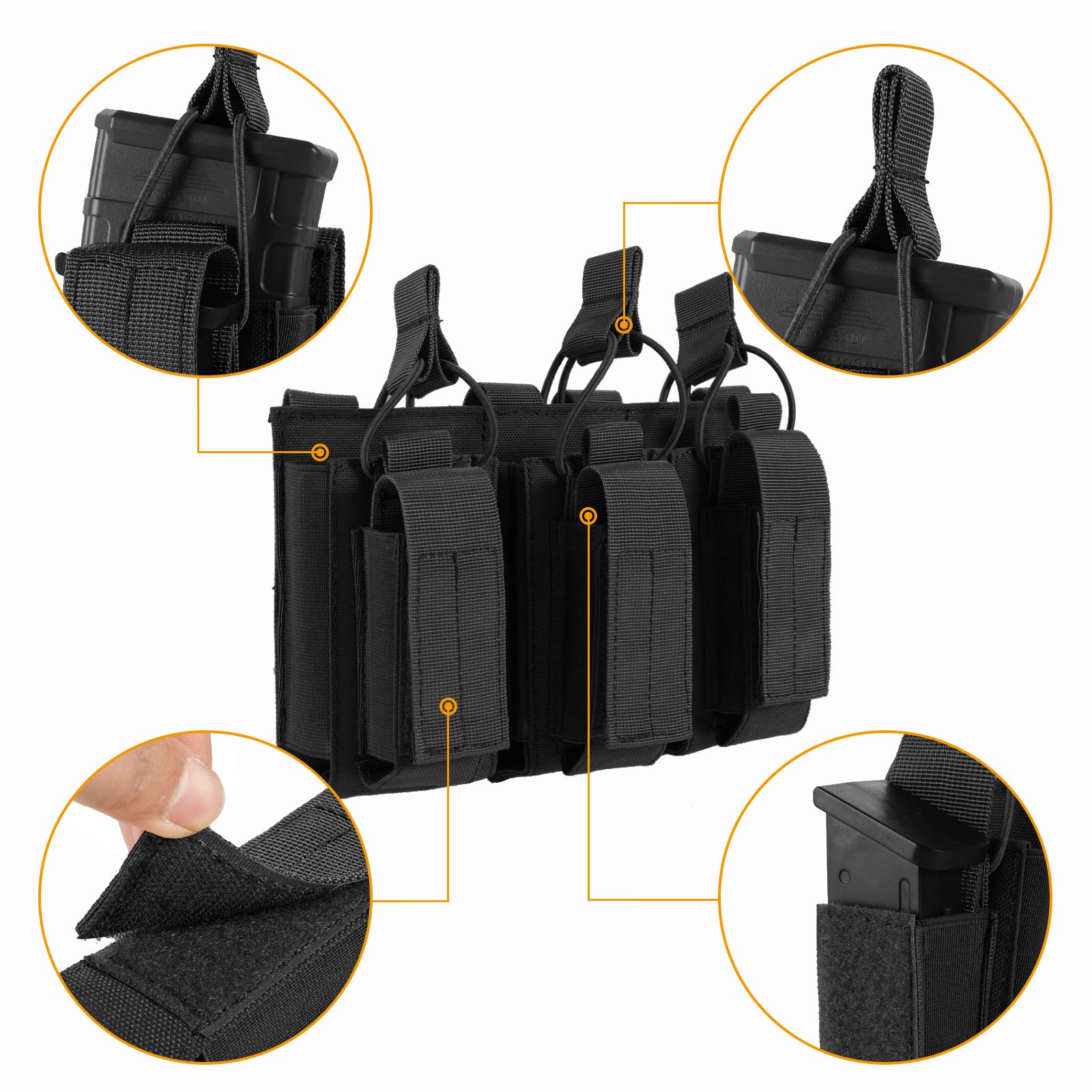 Snapklik.com : Molle Mag Pouch, Open Top Single/Double/Triple Magazine ...