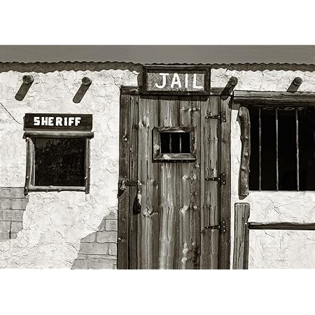 Amazon.com : BELECO Fabric 5x3ft Western Jail and Sheriff's Office ...