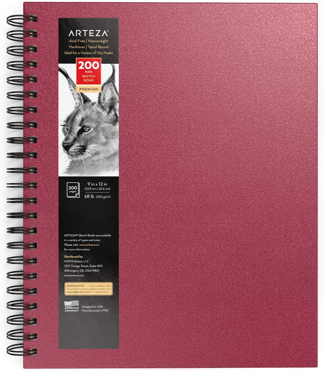 Amazon.com: ARTEZA Spiral Sketch Book 9x12 Drawing Pad 100 Sheets ...