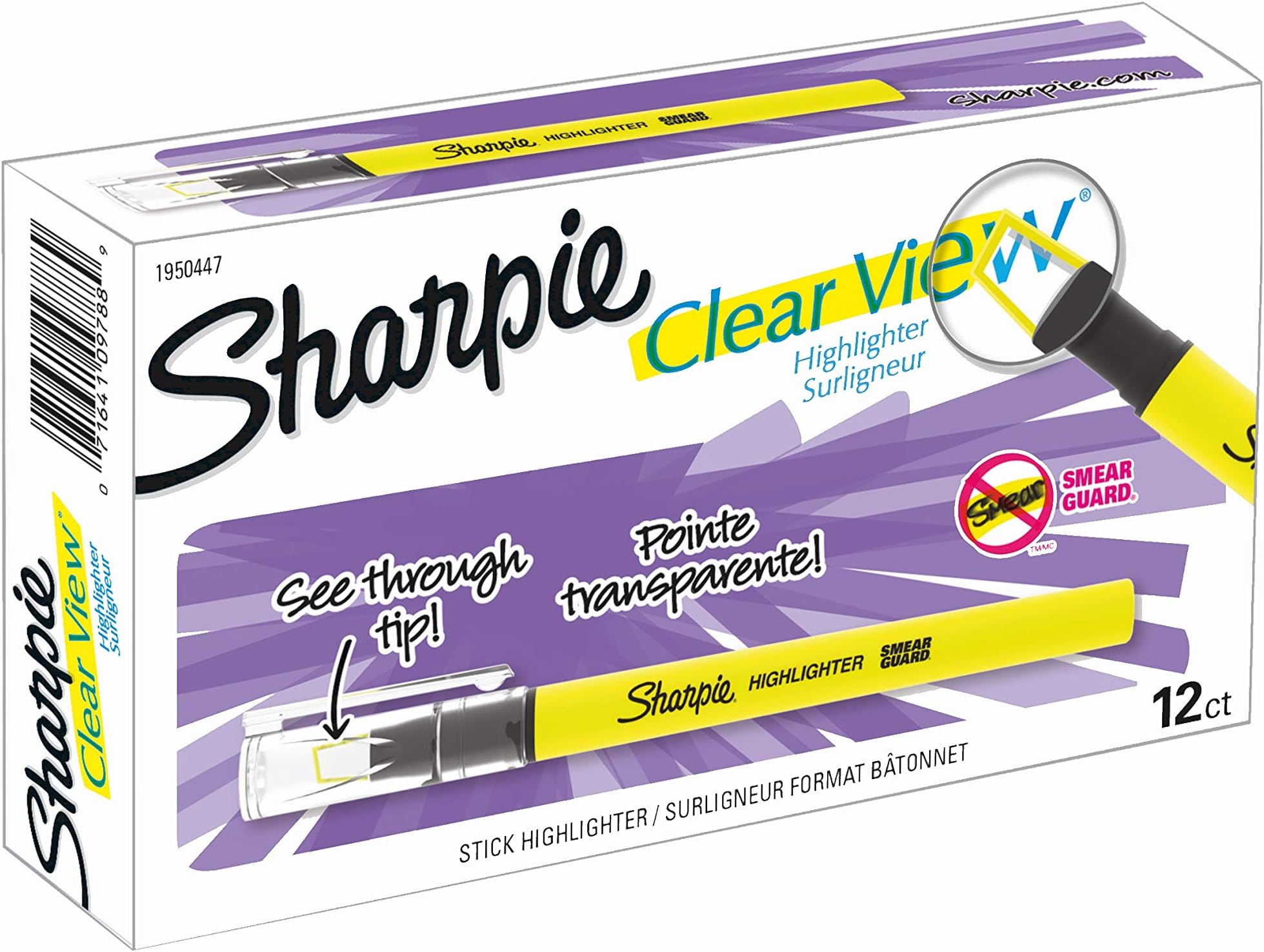 Amazon.com : SHARPIE Clear View Highlighter Stick, Pink (1950756 ...
