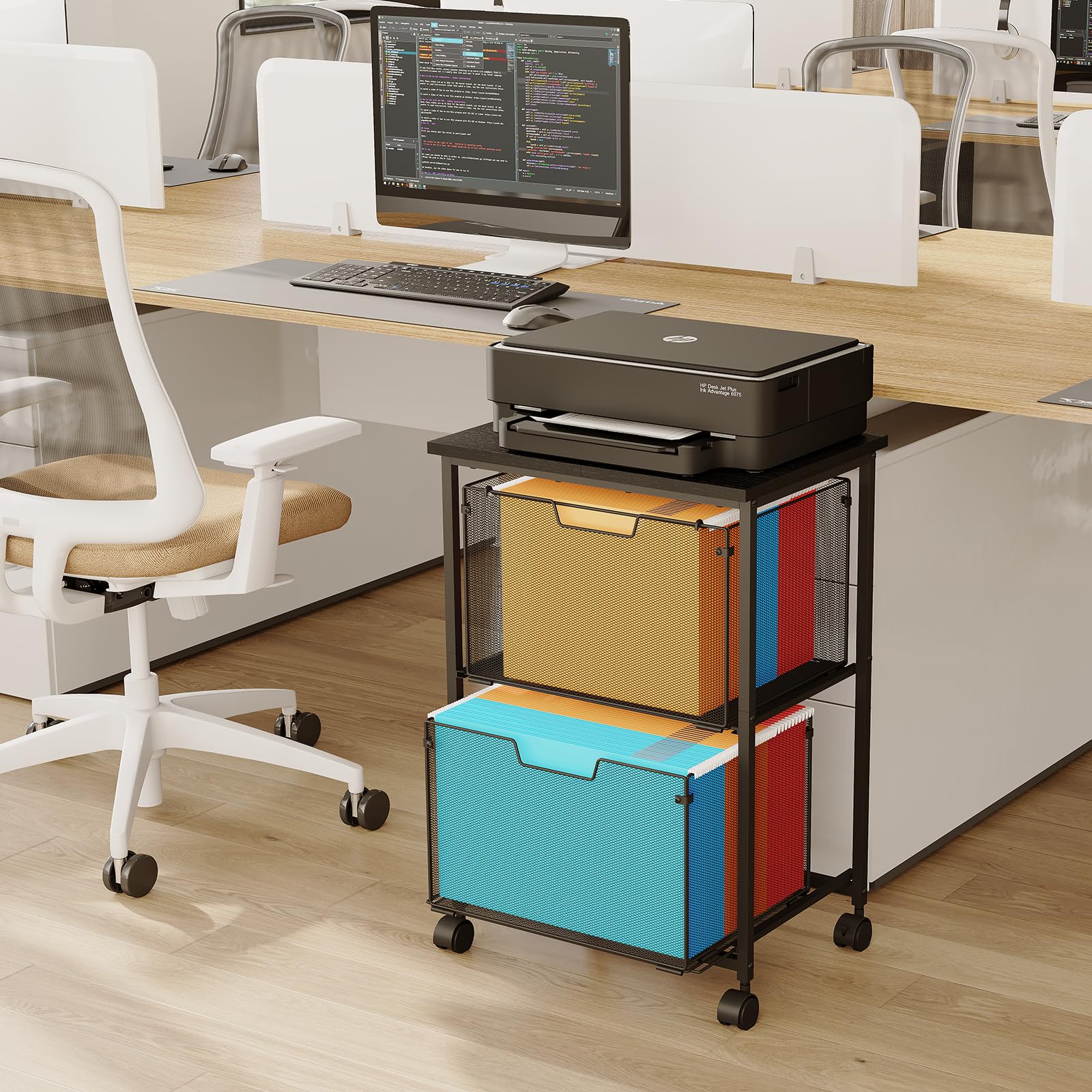 Snapklik.com : Letter/Legal Rolling File Cabinet Cart, 2 Drawers Filing ...