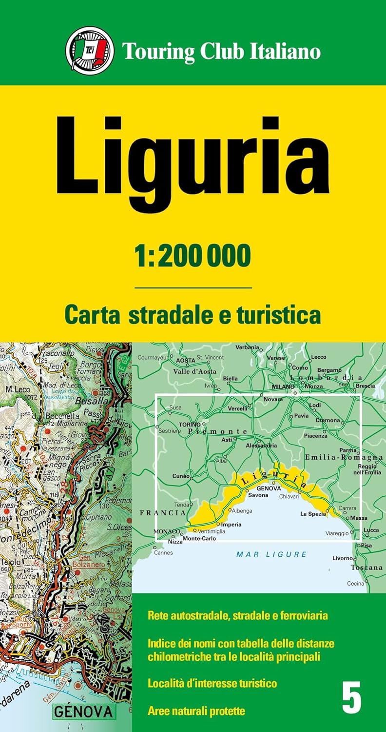 Liguria (5) (Carta stradale e turistica): Amazon.co.uk: 9788836581542 ...