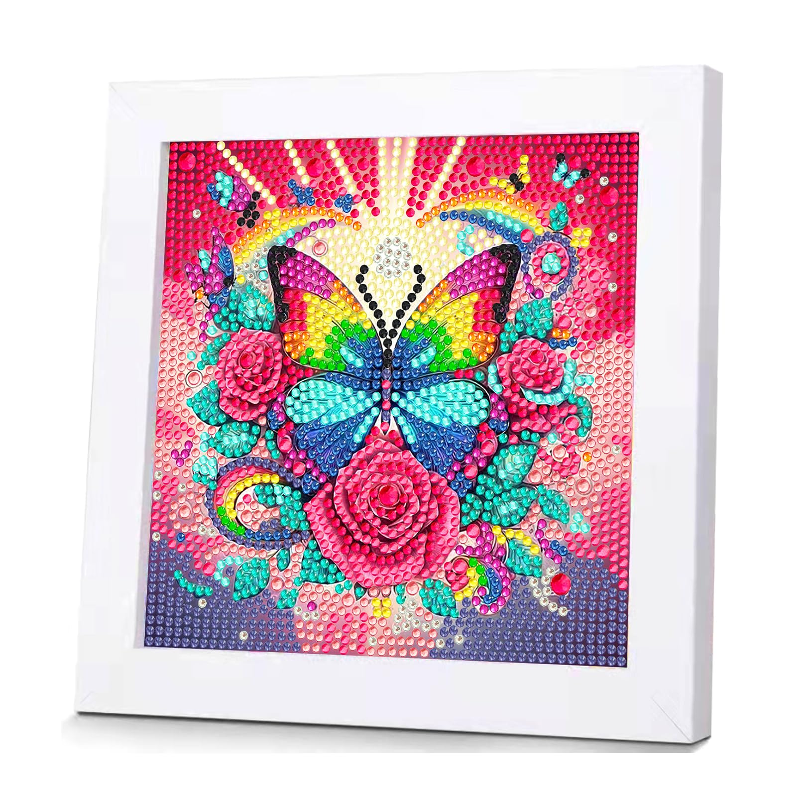 Amazon.com: Butterfly Diamond Painting Kits for with Frame,Diamond ...