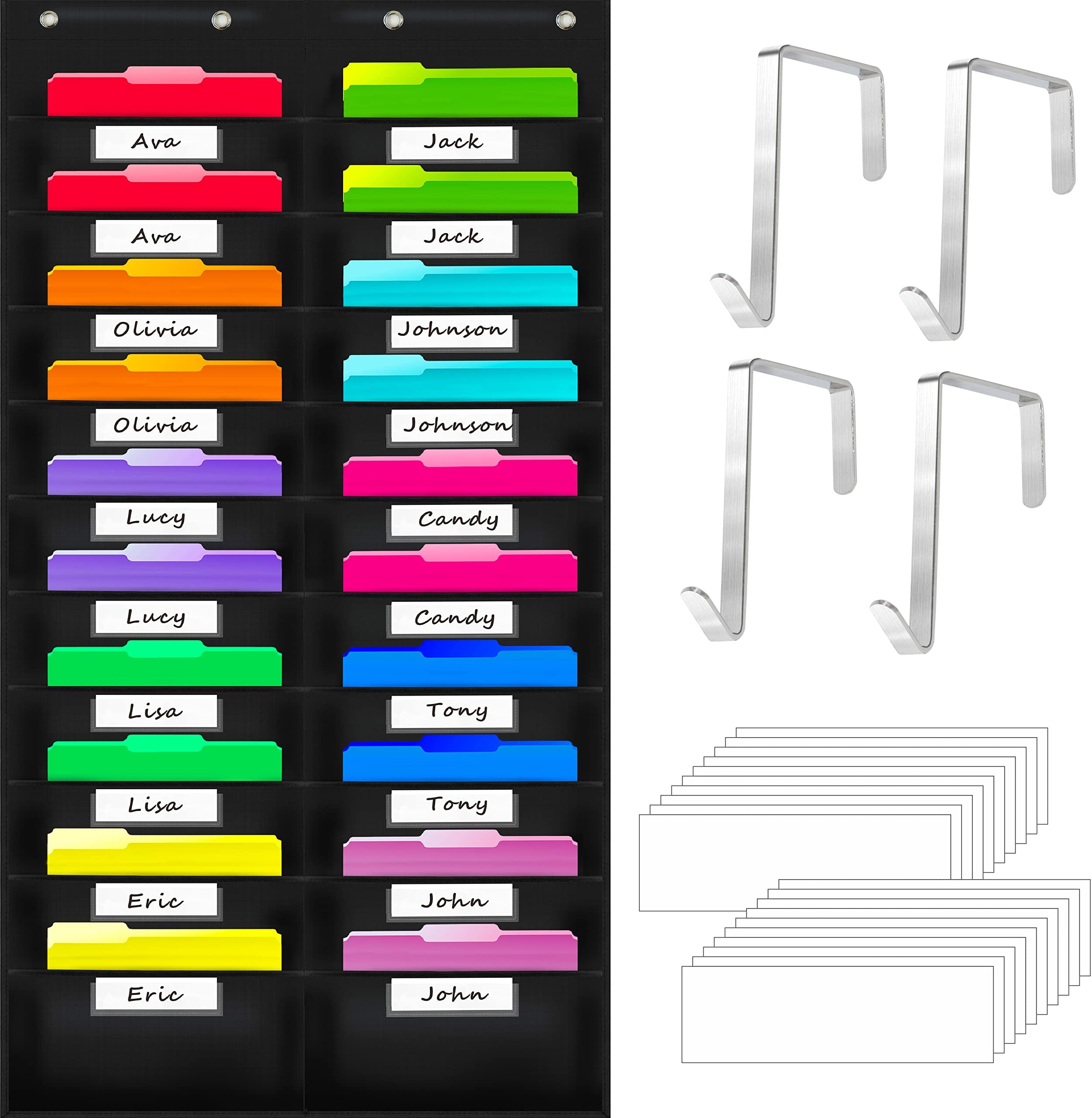 Amazon.com : MINDEPOT 6 Pack Mesh Hanging Wall File Holders, Vertical ...