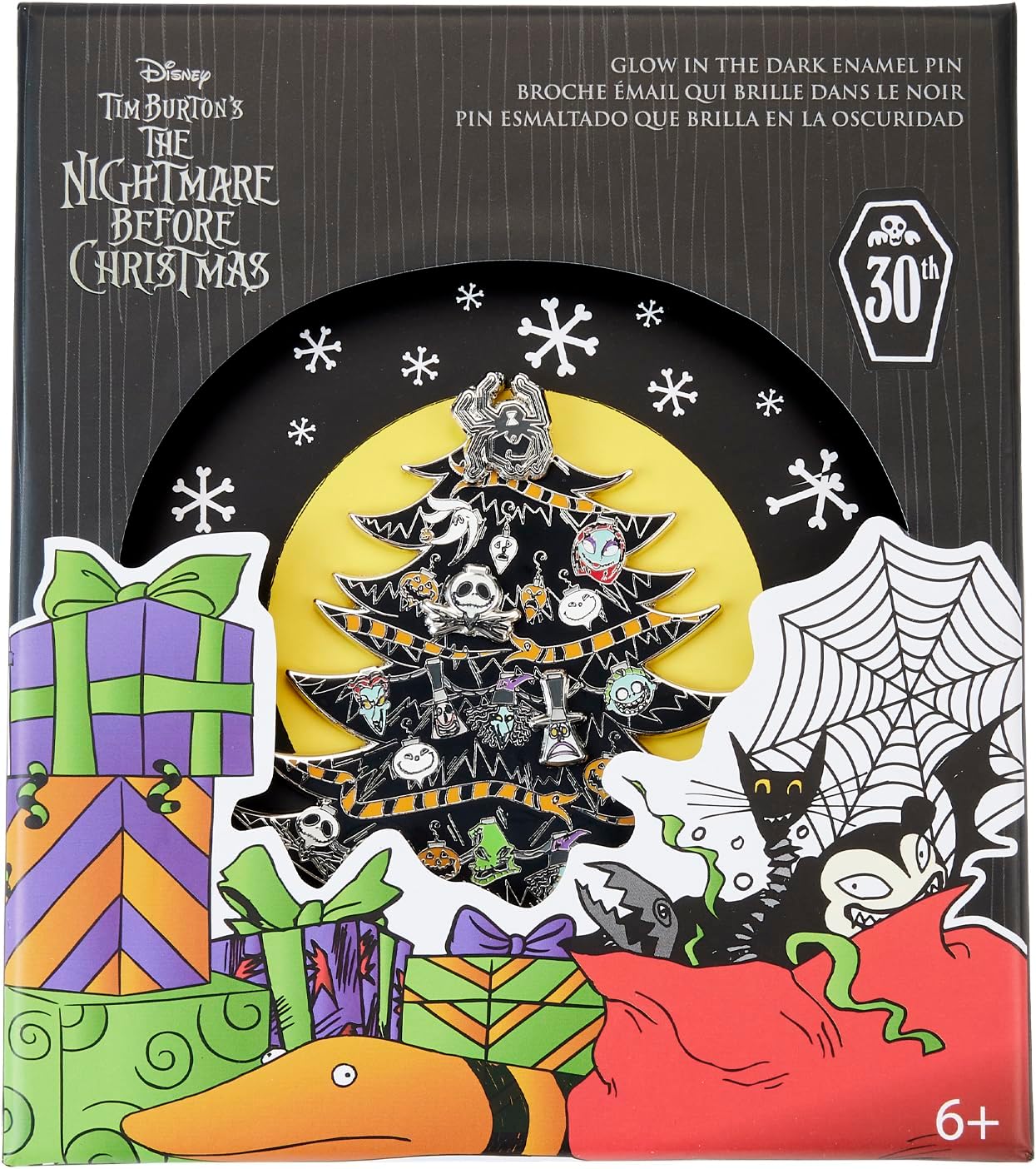 Amazon.com: LOUNGEFLY DISNEY NBC GLOW IN THE DARK CHRISTMAS TREE 3 INCH ...