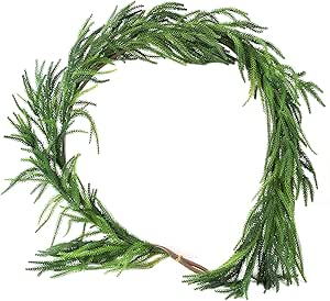Amazon.com: Christmas Norfolk Pine Garland, Christmas Real Touch Norfolk Pine, Artificial Pine ...