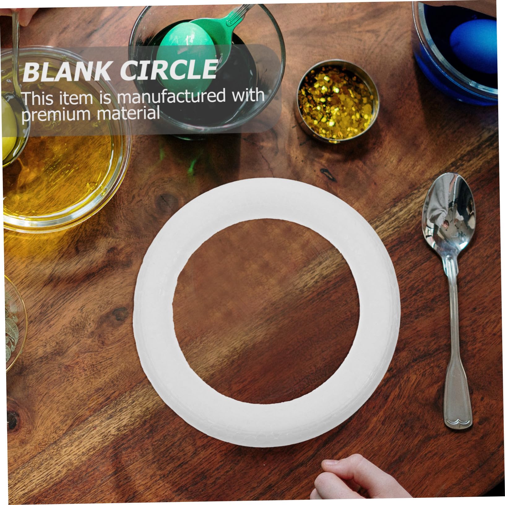 IWOWHERO 10pcs DIY Circular Ring Flower Crafts for Kids Polystyrene ...