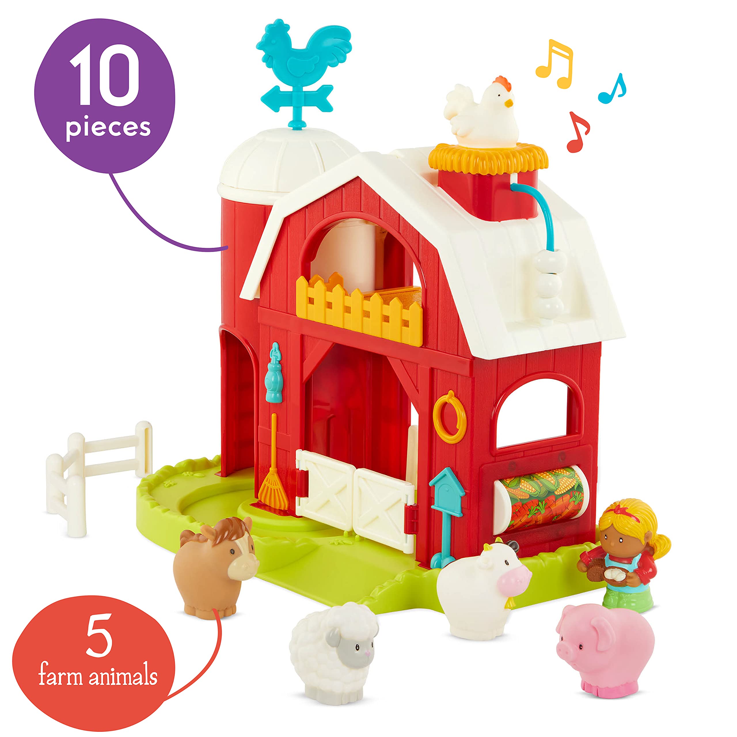 Buy Battat – Musical Barn Playset – Farm Toys – Plays Mary Had a Little ...
