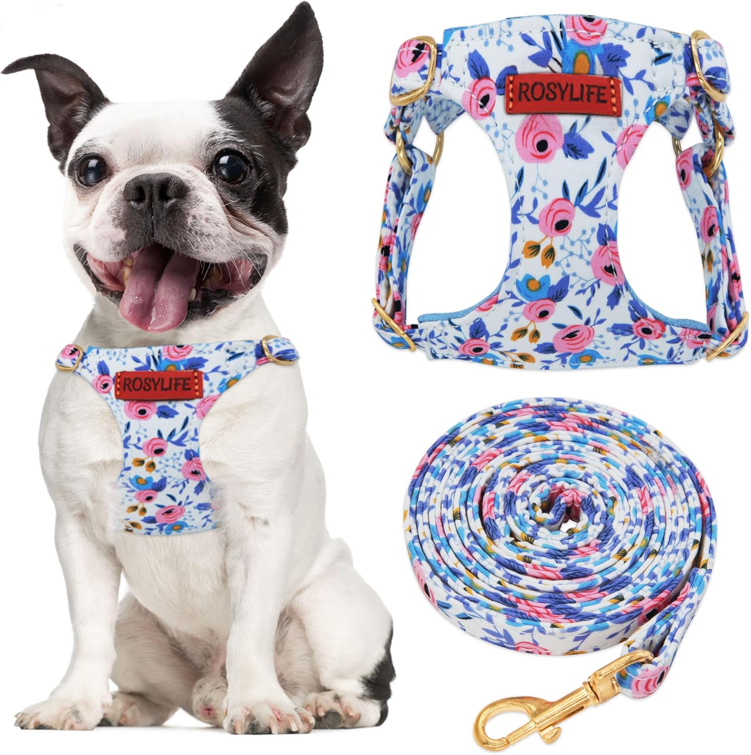 Amazon.com : No Pull Dog Harness Adjustable Small Harness and Leash Set ...