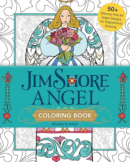 Amazon.com: Jim Shore Angel Coloring Book: 50+ Glorious Folk Art Angel ...