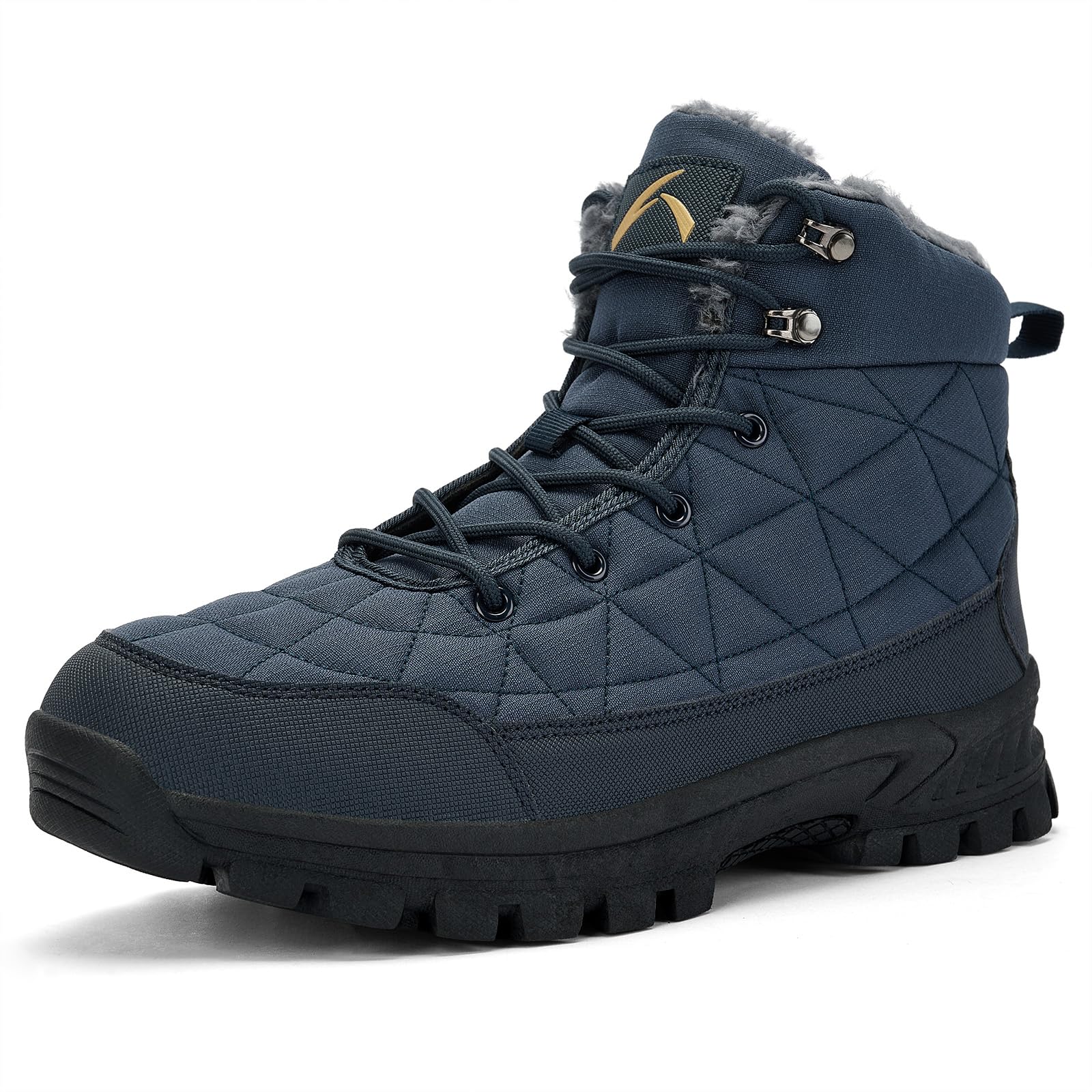 Snapklik.com : UPSOLO Mens Backpacking Boots Ankle Snow Booties Winter ...