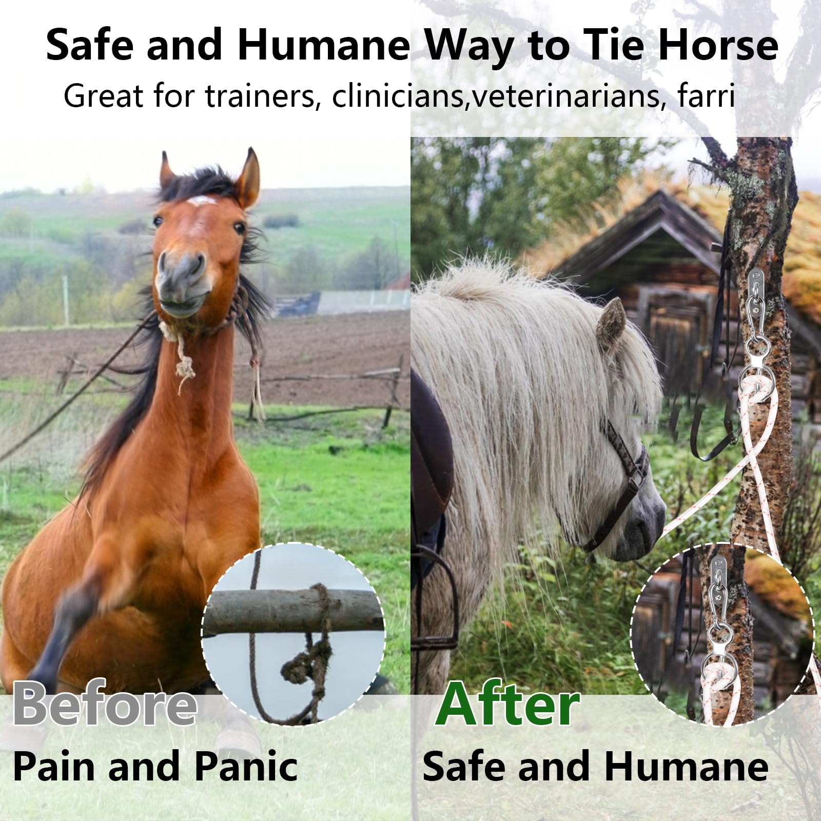 Snapklik.com : Gayrrnel Horse Tie Ring,Blocker Tie Ring For Horses Tie ...