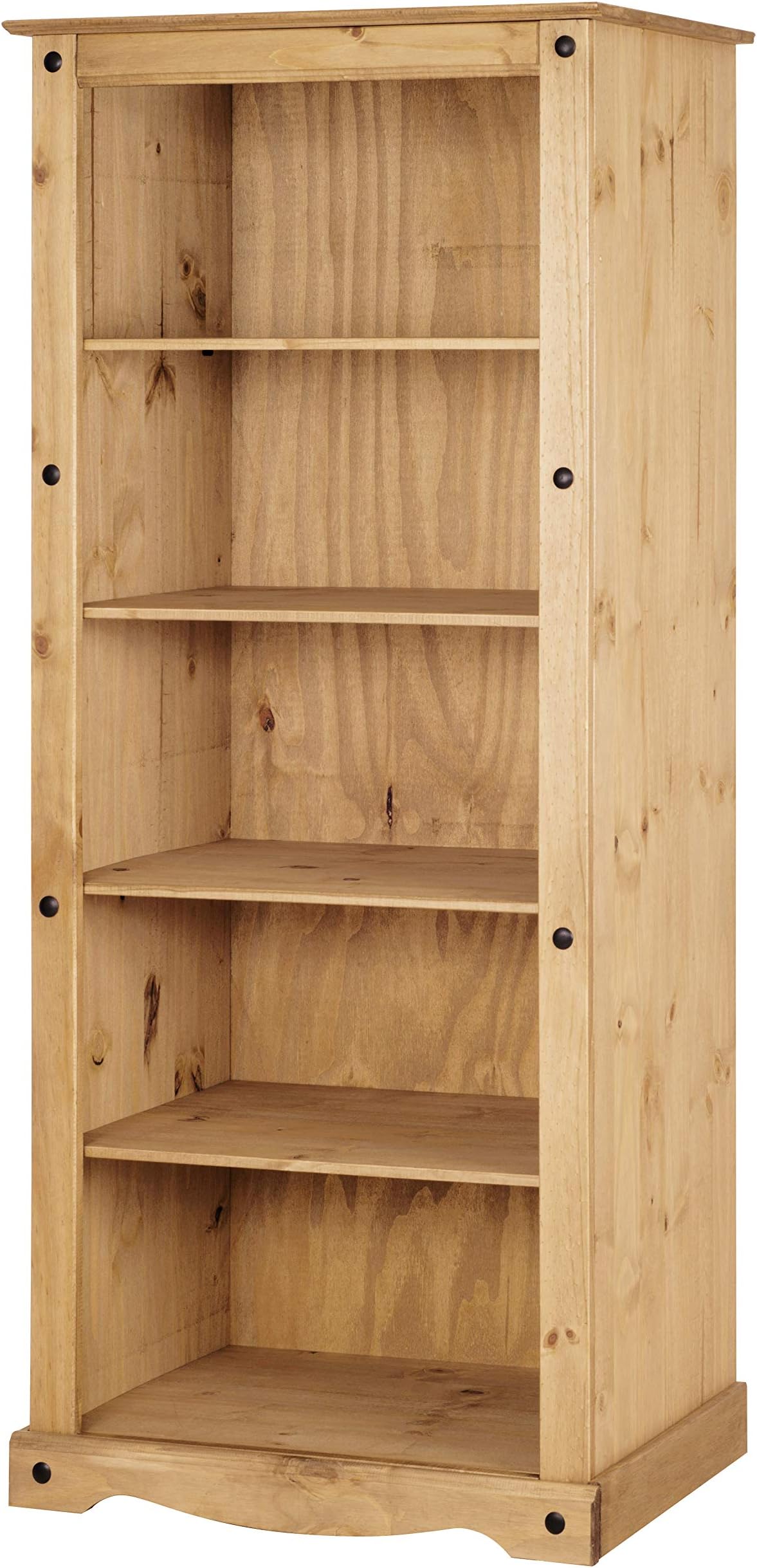 Corona Bookcase Large Tall 5 Shelf Solid Pine Living Room : Amazon.co.uk: Home & Kitchen