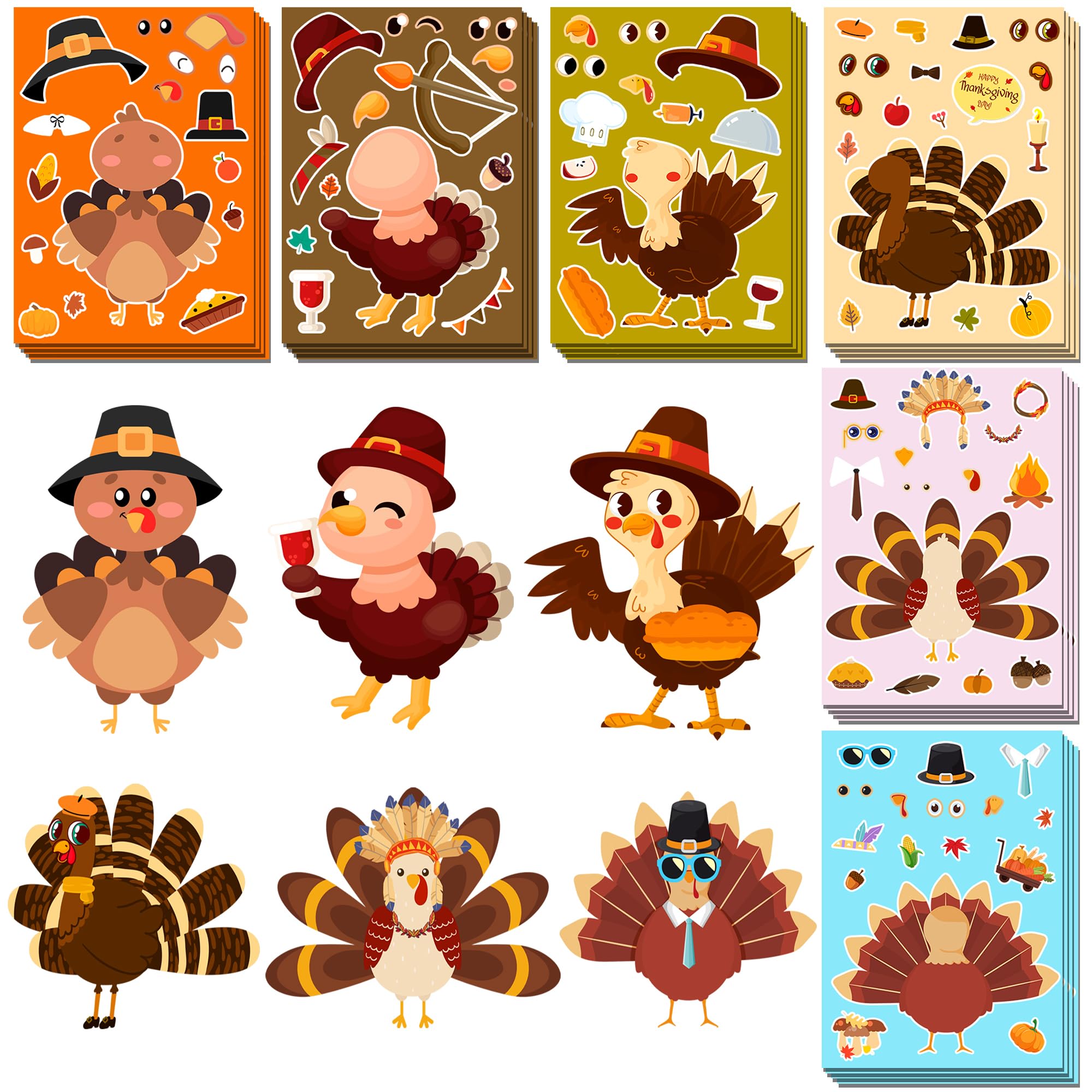 Amazon.com: Thanksgiving Stickers for Kids - Thanksgiving Activities ...