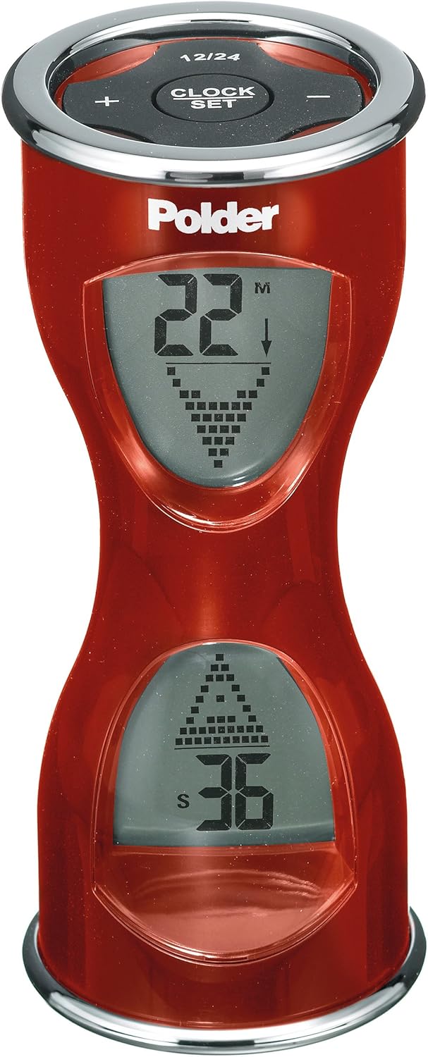 Amazon.com: Polder Digital Hourglass Kitchen Timer, Red: Home & Kitchen