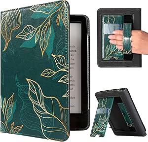 Amazon.com: CoBak Green Pattern-10 PU Leather Kindle Cover for Kindle ...