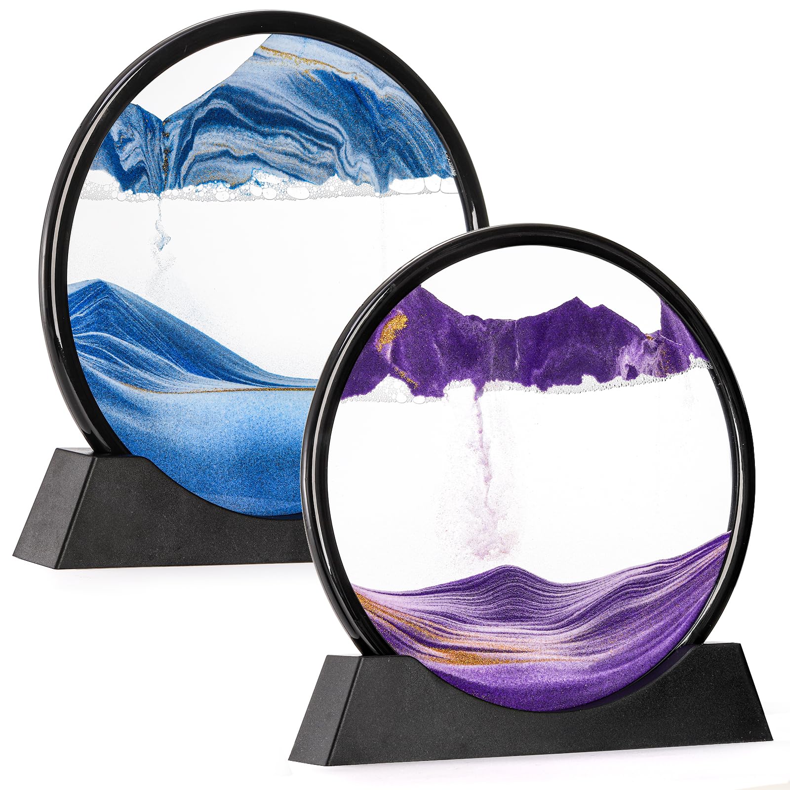 Amazon.com: Hiceeden 10 Inch Moving Sand Art, 3D Sand Liquid Motion ...