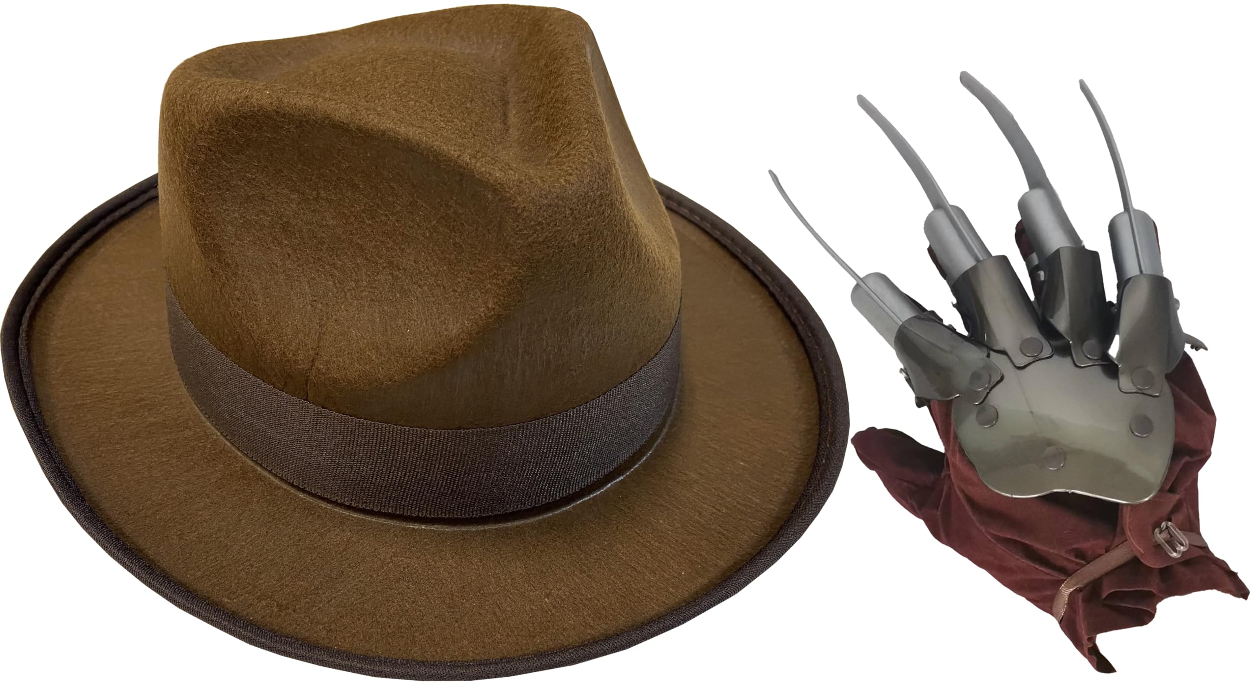 Amazon.com: Nightmare Creep Fright Glove and Fedora Costume Accessory ...