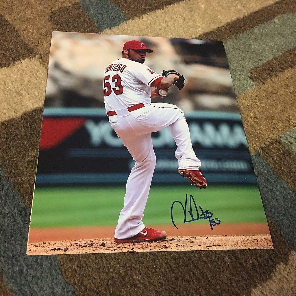 Autographed Hector Santiago Picture - Los Angeles Angels 8x10 W coa 11 ...