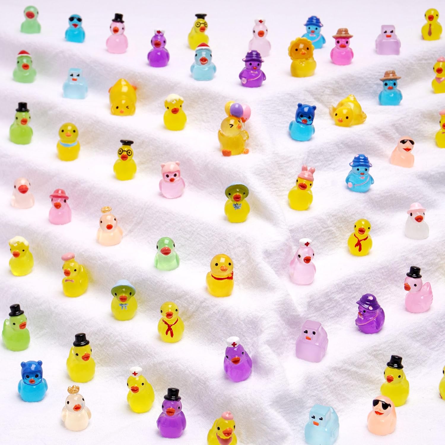 Amazon.com: ZMRU 36 Types Luminous Mini Resin Ducks, Plastic Little ...